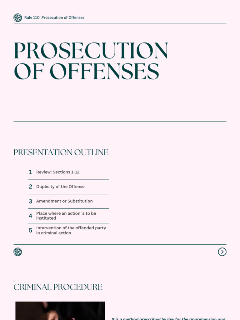 Prosecution of Offenses | PDF