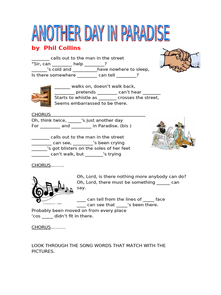 Another Day in Paradise - Song - Lyrics | PDF