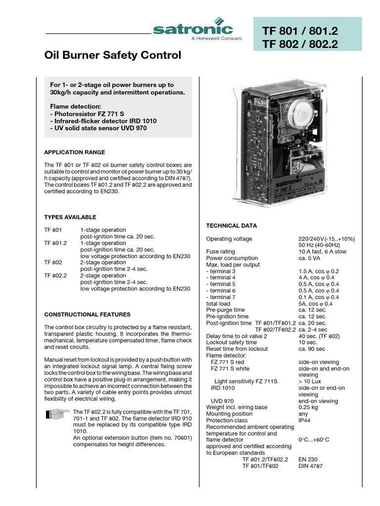 Manual Honeywell TF 801 (En) | PDF