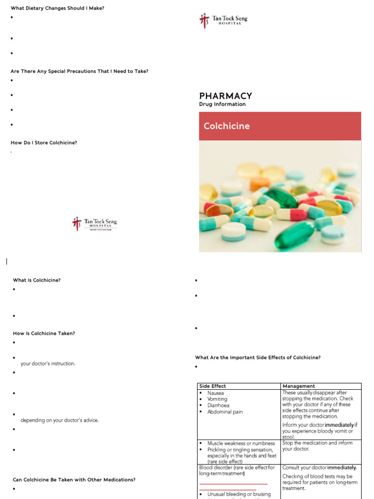 Colchicine Tablet | PDF