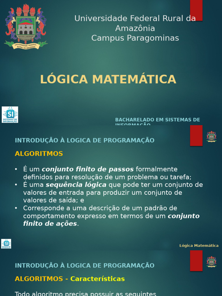 Slide 06 - Lgica Matemtica - Lgica de Programao | PDF