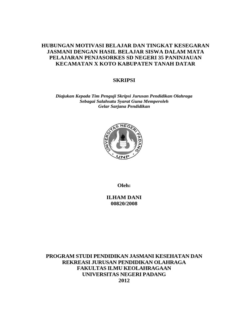 Skripsi Ilham Dani Revisi 15 Januari 2013 | PDF