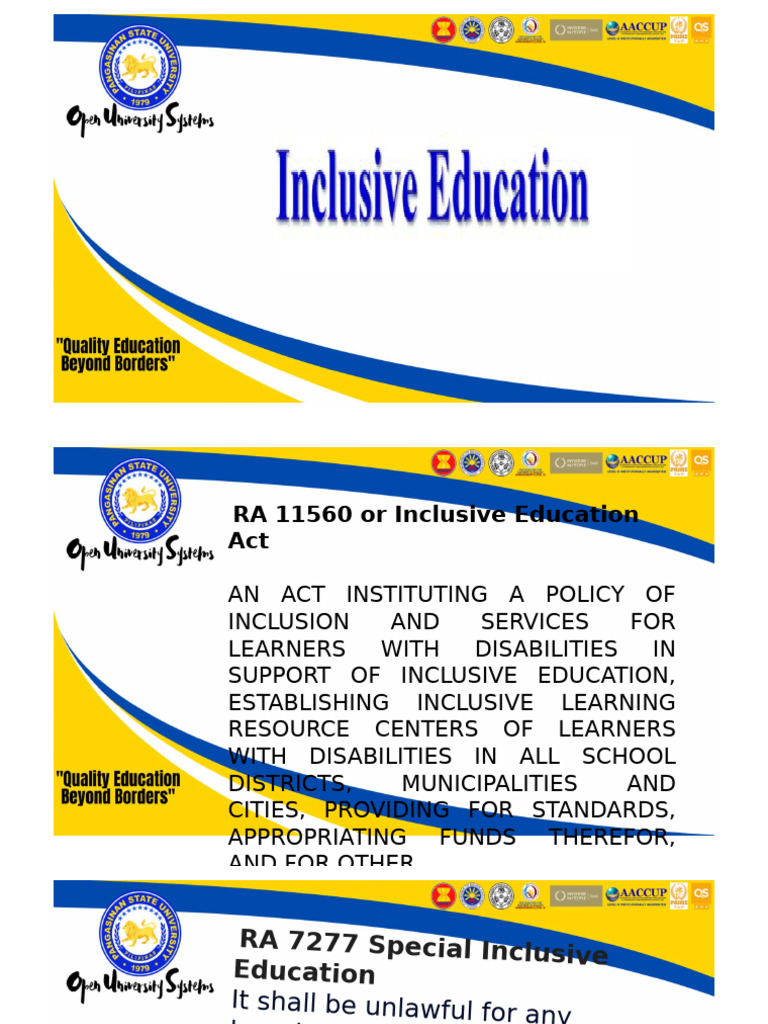Inclusive Education Ppt | PDF