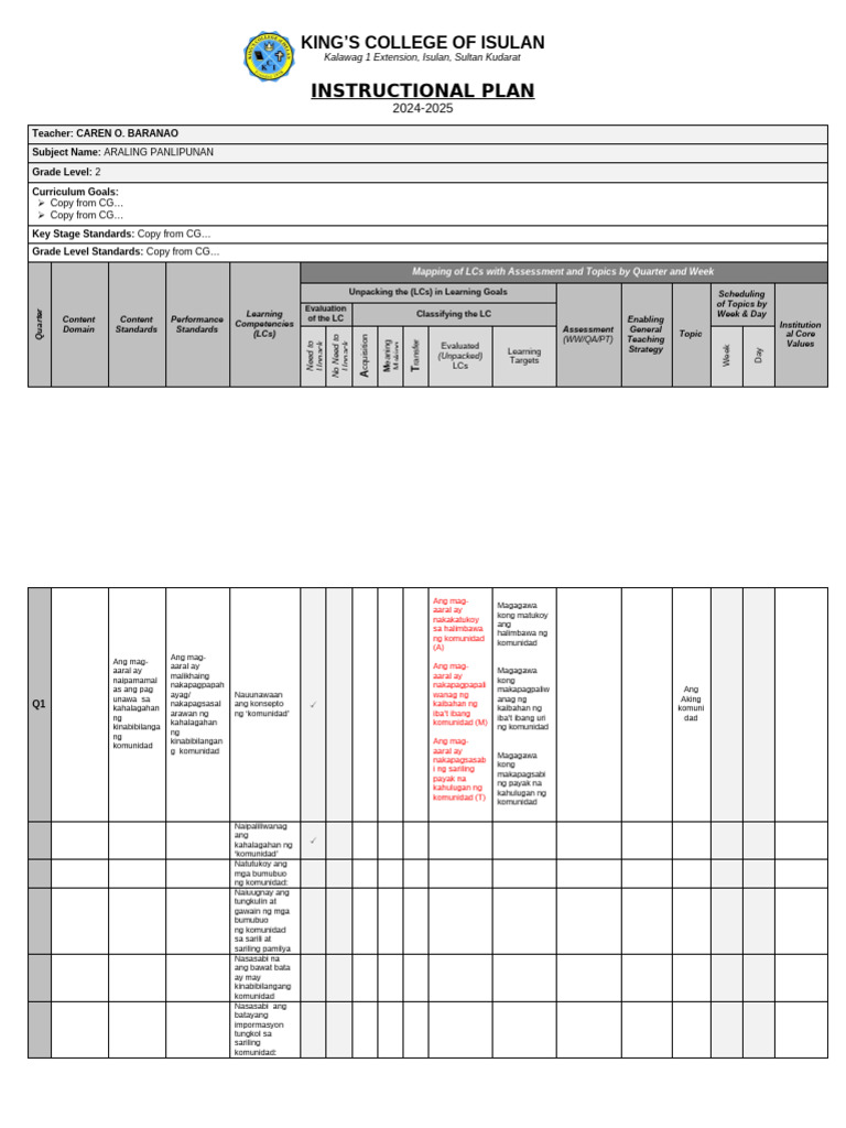 IP-AP2 Week 1 | PDF | Learning | Teaching