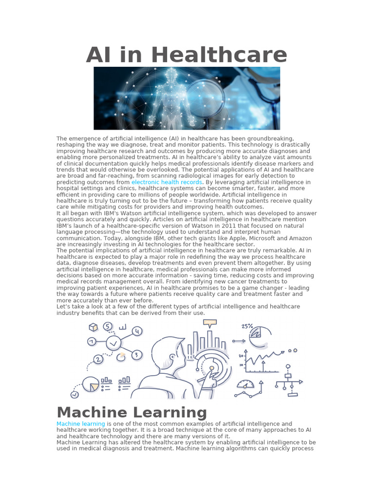 AI in Healthcare | PDF