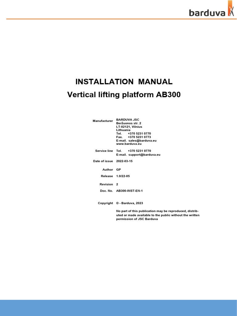 Installation Manual AB300 Rev2!23!06 15 | PDF