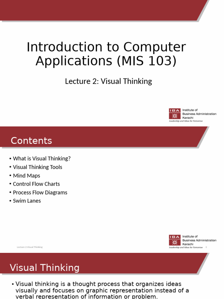 Lecture 2 Visual Thinking | PDF