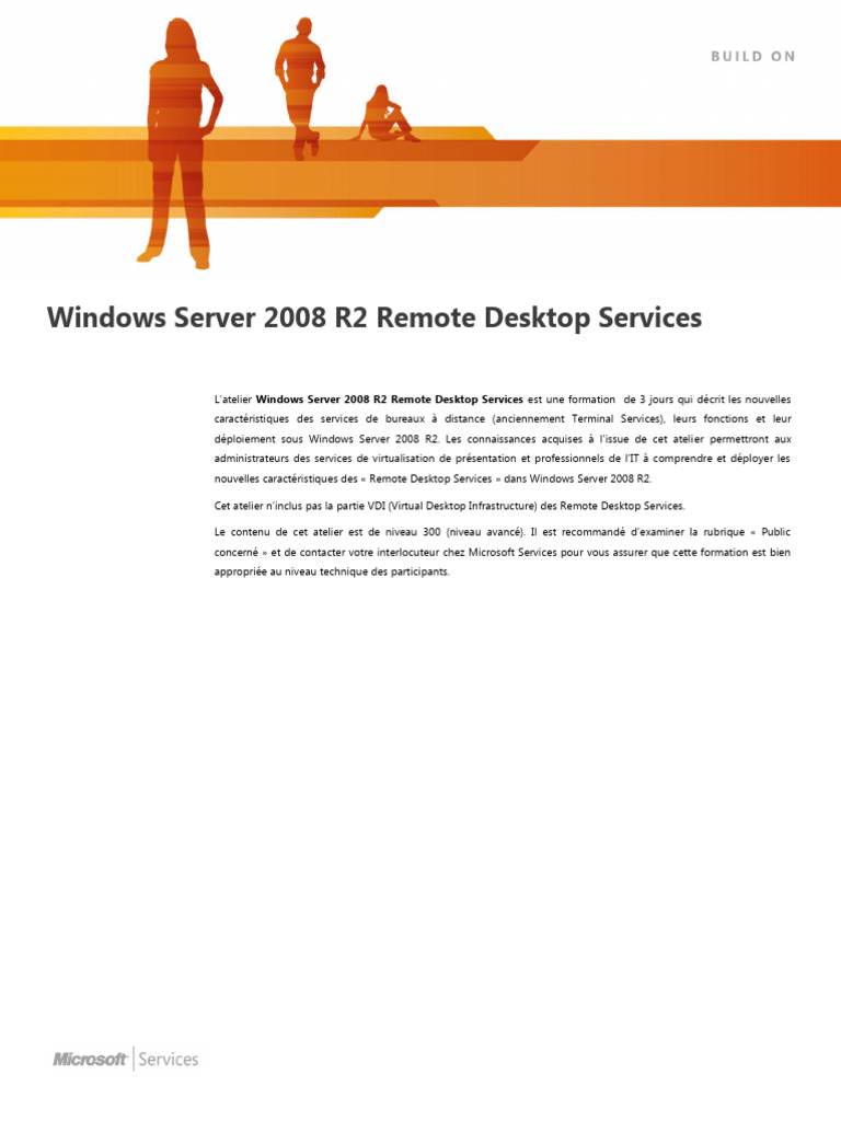 Atelier - Windows Server 2008 R2 Remote Desktop Services | PDF | Remote Desktop Services | Business