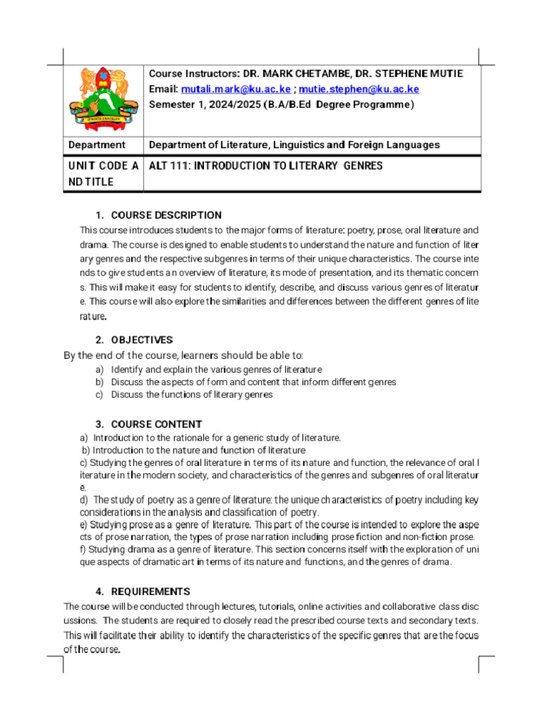 ALT111 COURSE OUTLINE - Phoenix | PDF