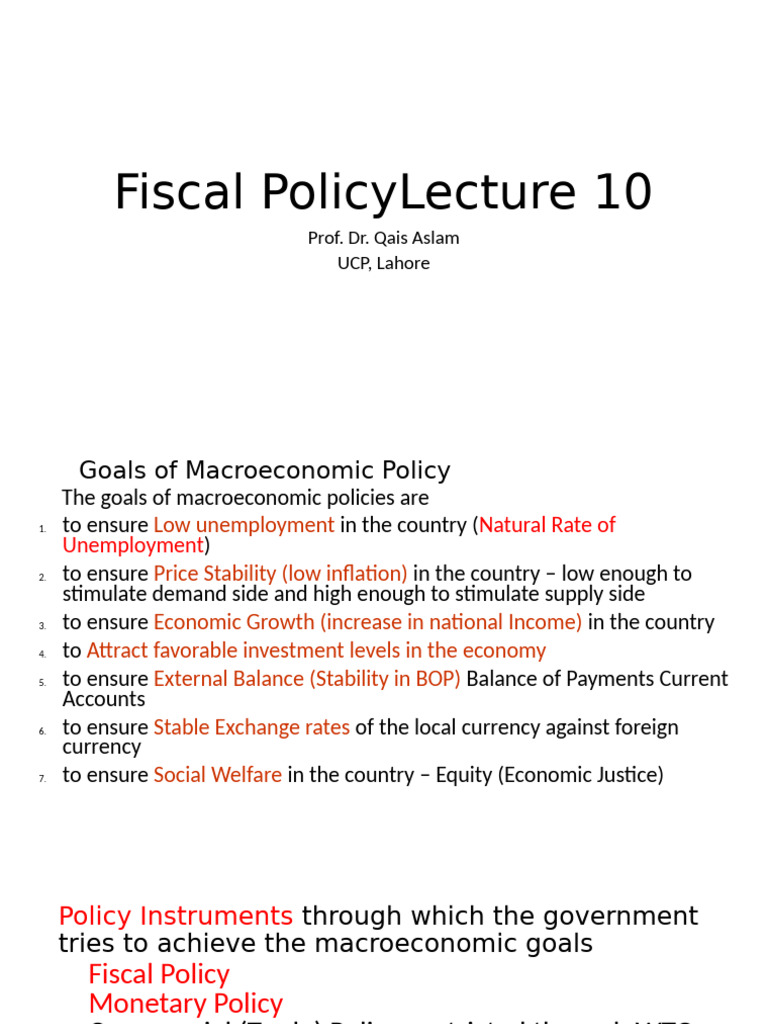 Lecture 22 Fiscal Policy 2 | PDF