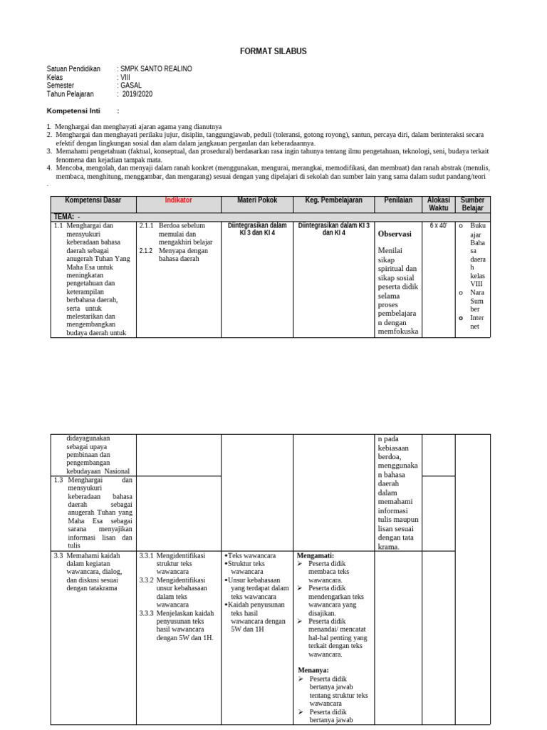 RPP 3 KLS 8, GJL Wawancara | PDF
