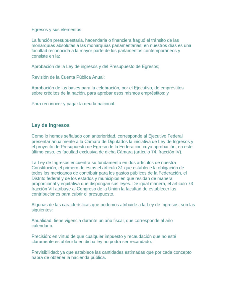 Egresos y Sus Elementos | PDF