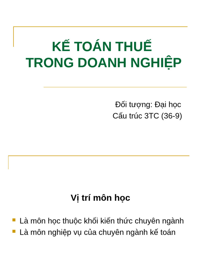 Chuong 1-Tong Quan Ve KTT | PDF