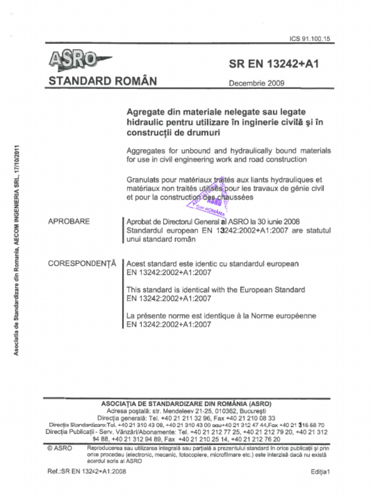 SR en 13242 A1 2008 Agregate Din Materiale Nelegate Sau Legate ...