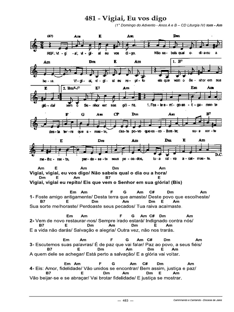 Vigiai, Eu Vos Digo | PDF