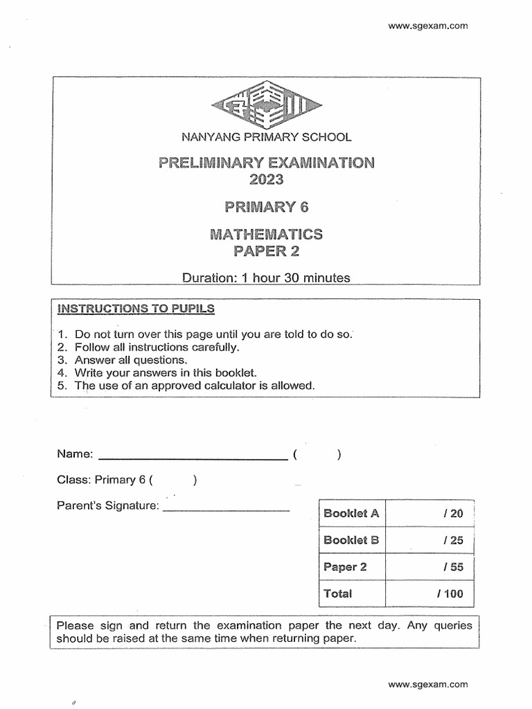 Nanyang Primary School Questions That I Got Wrong Paper 2 | PDF