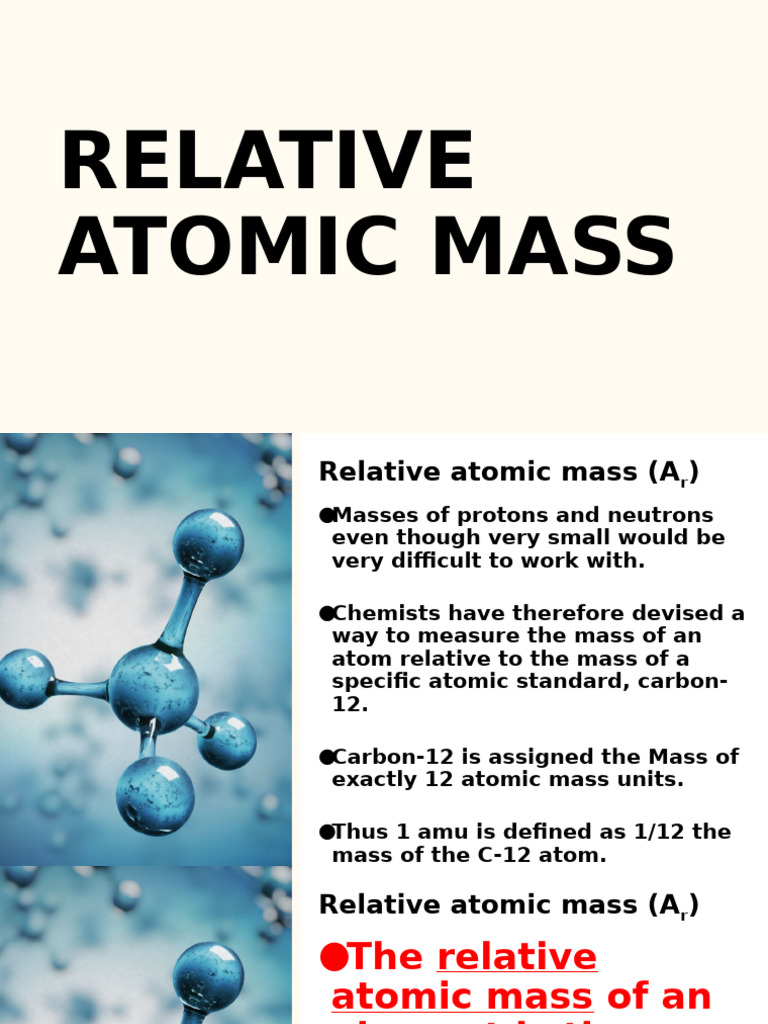 Relative Atomic Mass | PDF
