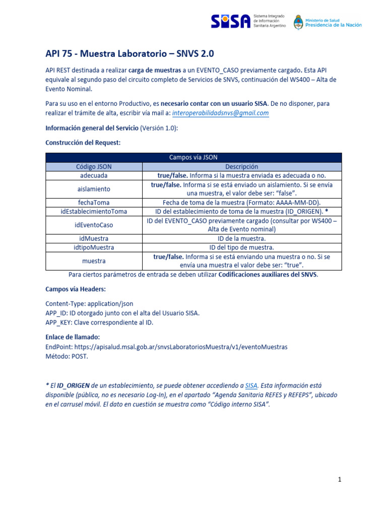 Ayuda en Linea - API 75 Muestra Laboratorio (SNVS) | PDF