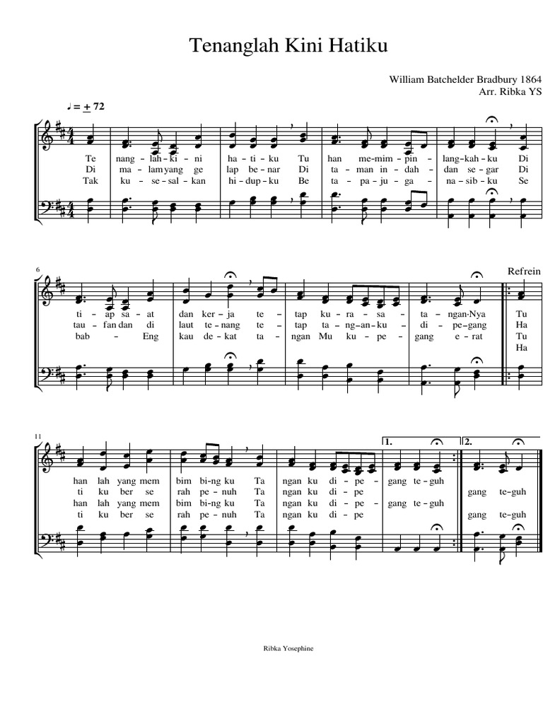 Tenanglah Kini Hatiku | PDF