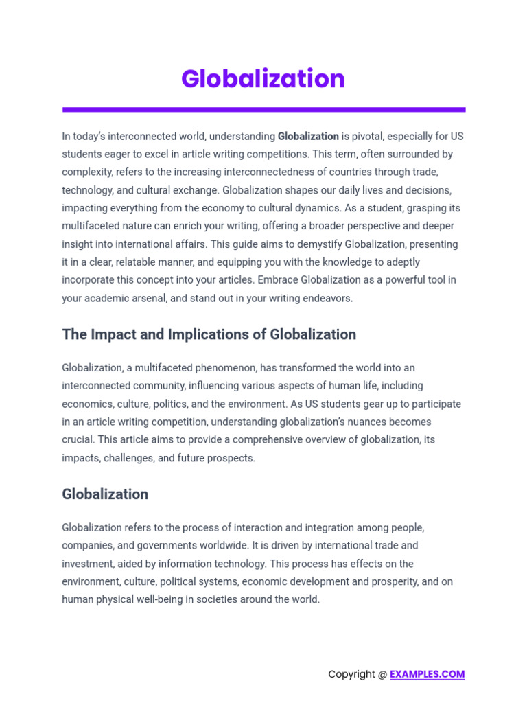Globalization | PDF