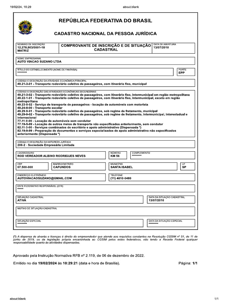 Comprovante CNPJ | PDF
