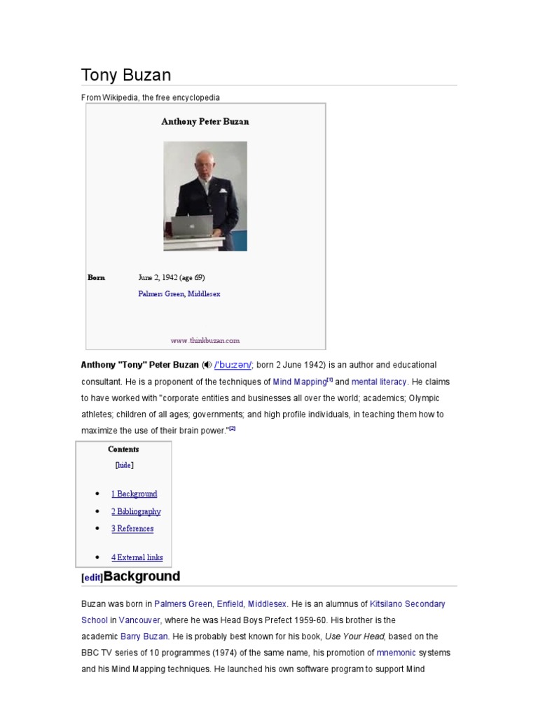 Tony Buzan | PDF | Social Science