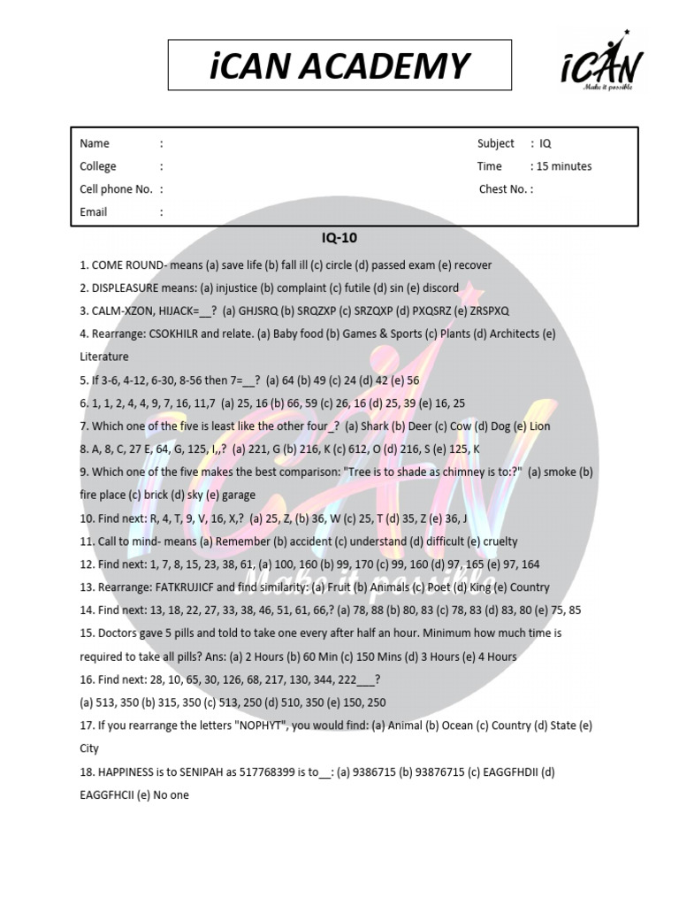 Iq 10 | PDF