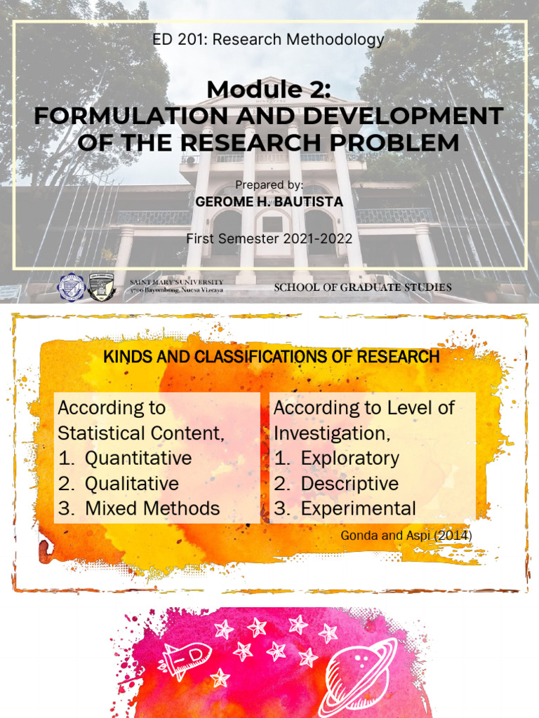 Module 2 Formulation and Development of The Research Problem | PDF