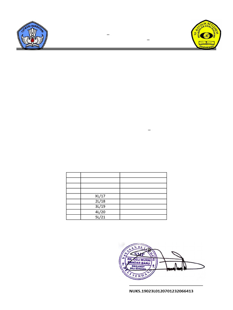 Surat Pemberitahuan Biaya Seragam Bilingual | PDF