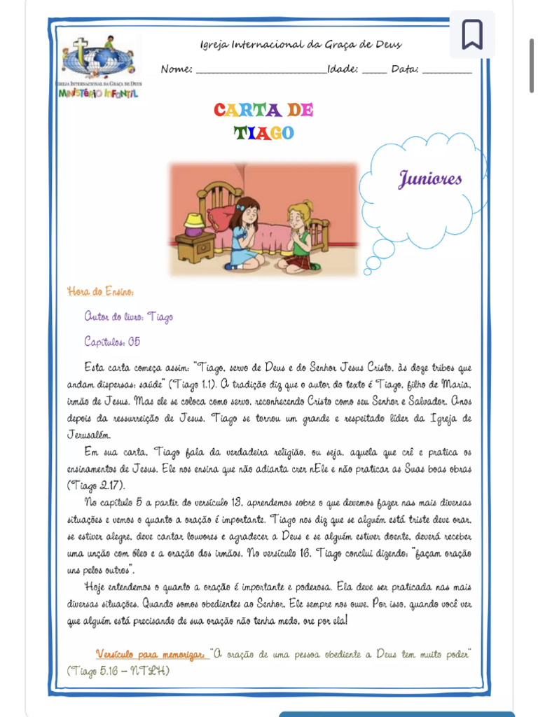 Carta A Tiago | PDF