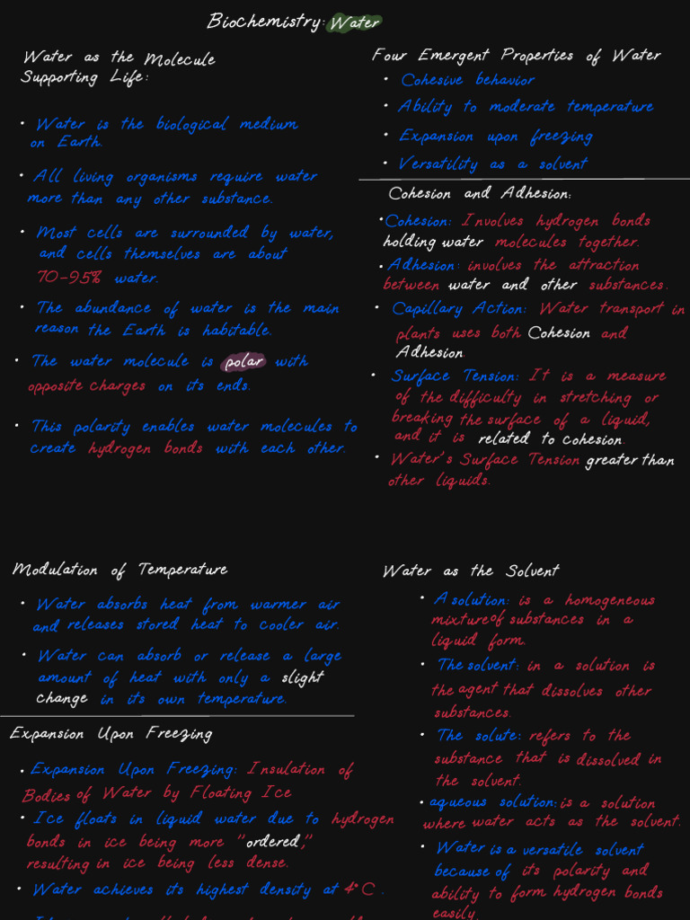 Water Biochemistry | PDF