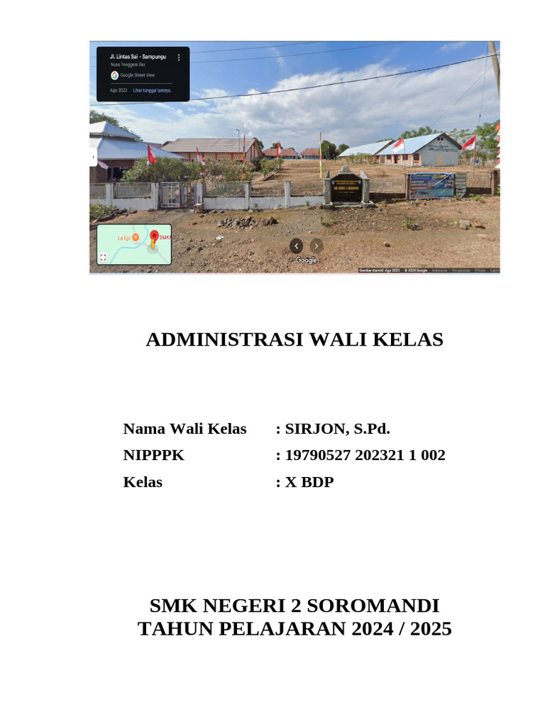 ADMINISTRASI - WALI - KELAS Potrait | PDF