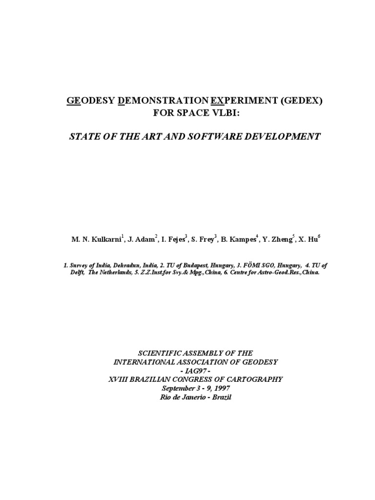Software Development for Geodetic Applications of Space VLBI ...