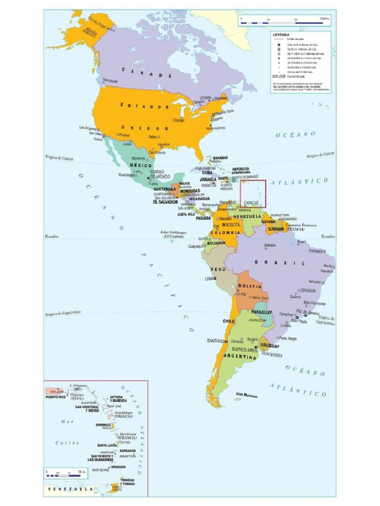 MAPA POLÍTICO DE AMÉRICA COMPLETO | PDF