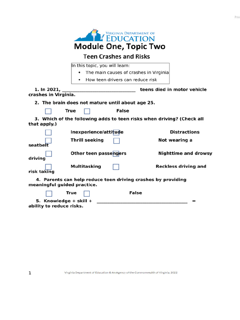 Module 1, Topic 2 Note Sheet _ Schoology | PDF