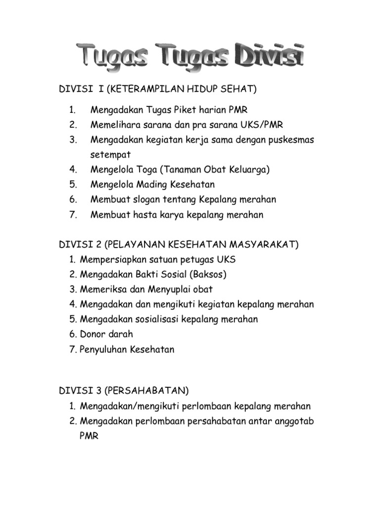 Tugas Divisi | PDF