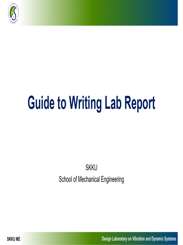 LMechLab - GuideWritingReport - 2024spring Final | PDF