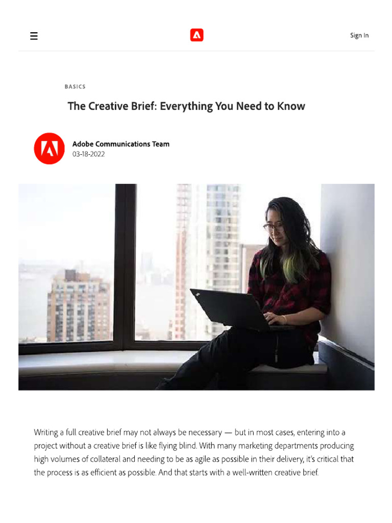 The Creative Brief Everything You Need To Know | PDF