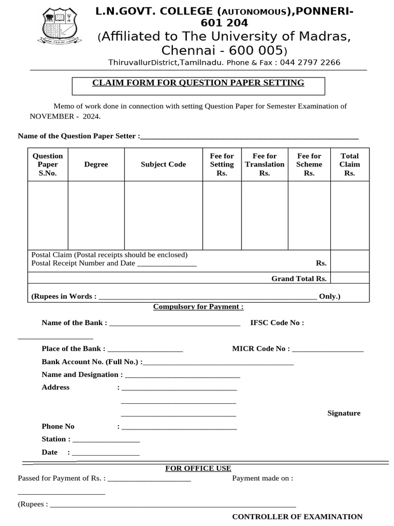 Claim Form | PDF