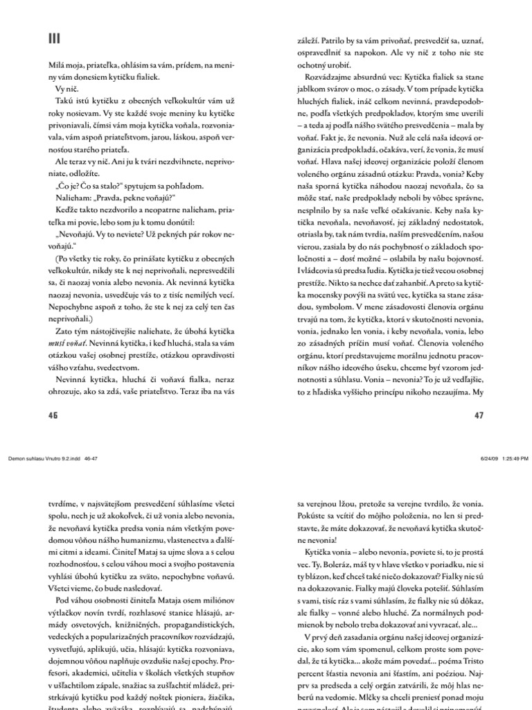Dominik Tatarka Demon Suhlasu | PDF