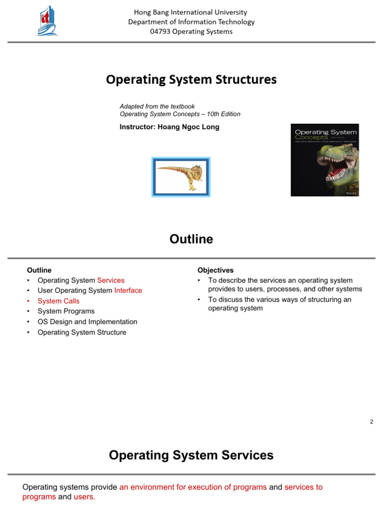 Lecture 02 - Operating System Structures | PDF