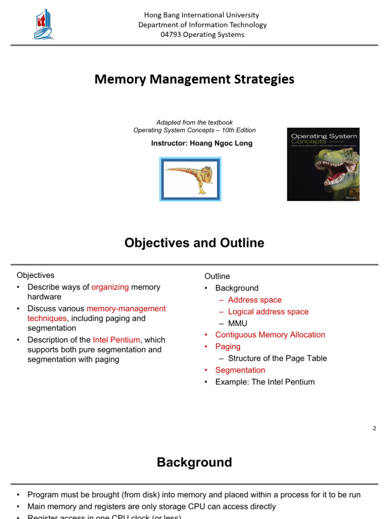 Lecture 07 - Memory Management | PDF | Computer Data Storage | Programming