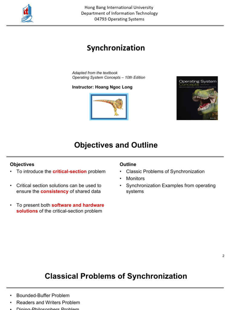 Lecture 05 Synchronization Part 2 Pdf
