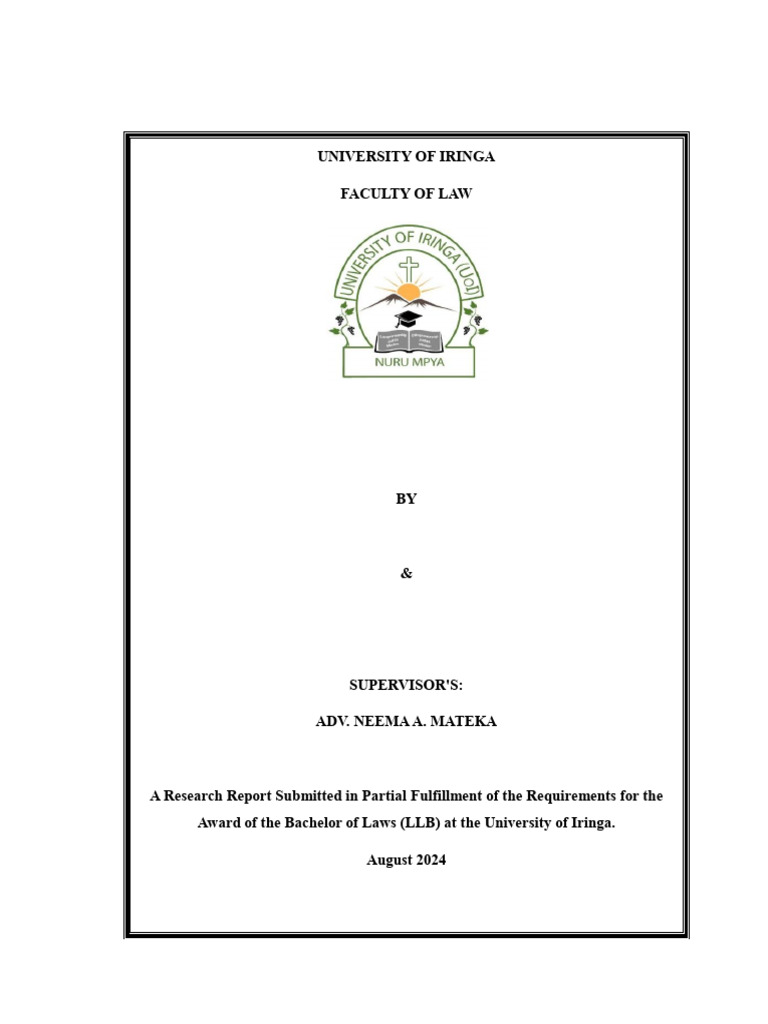 Severina G Mwambike & Carrie S Msabaha Research | PDF | Arrest | Human ...