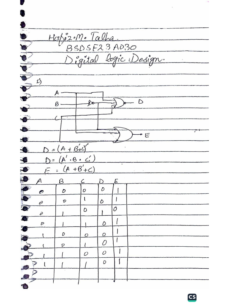 DLD Lab Homework | PDF