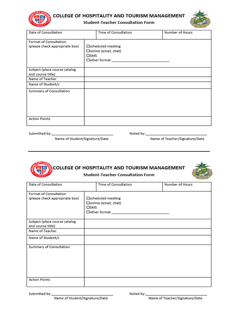 Student Teacher Consultation Form | PDF