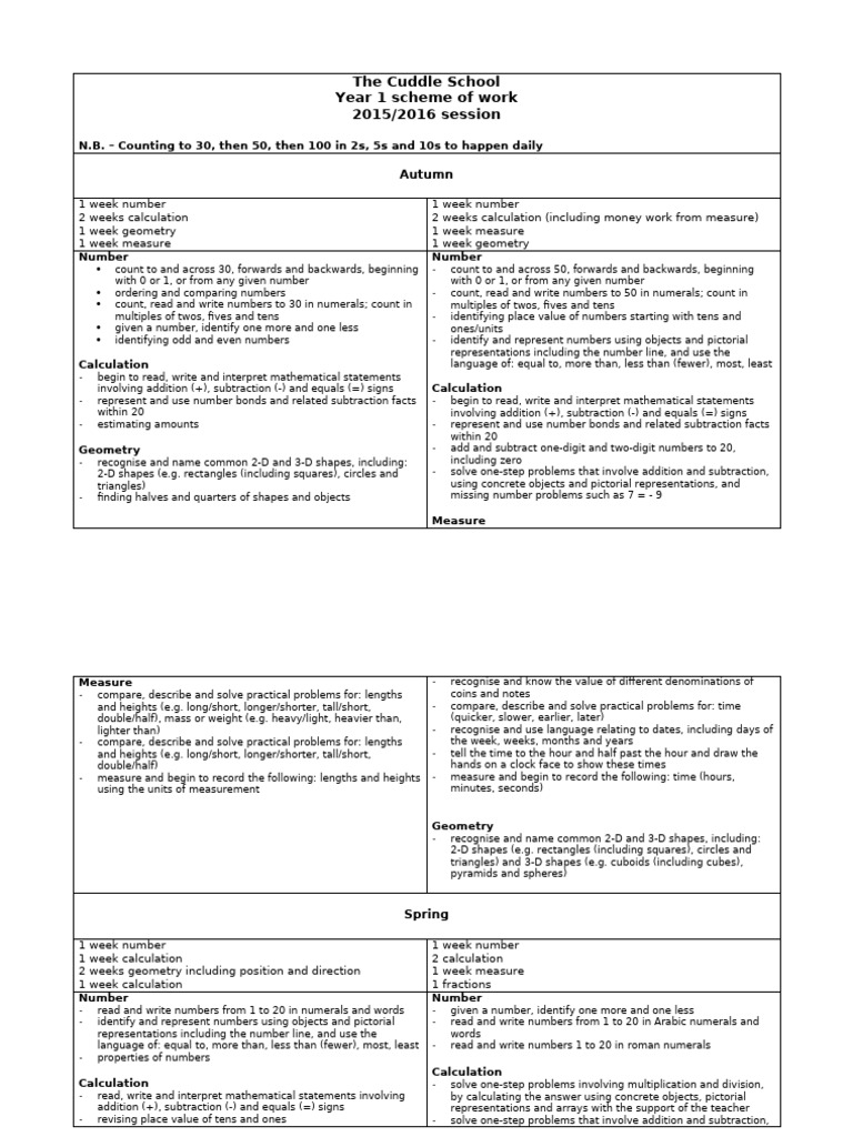 New Maths Curriculum | PDF