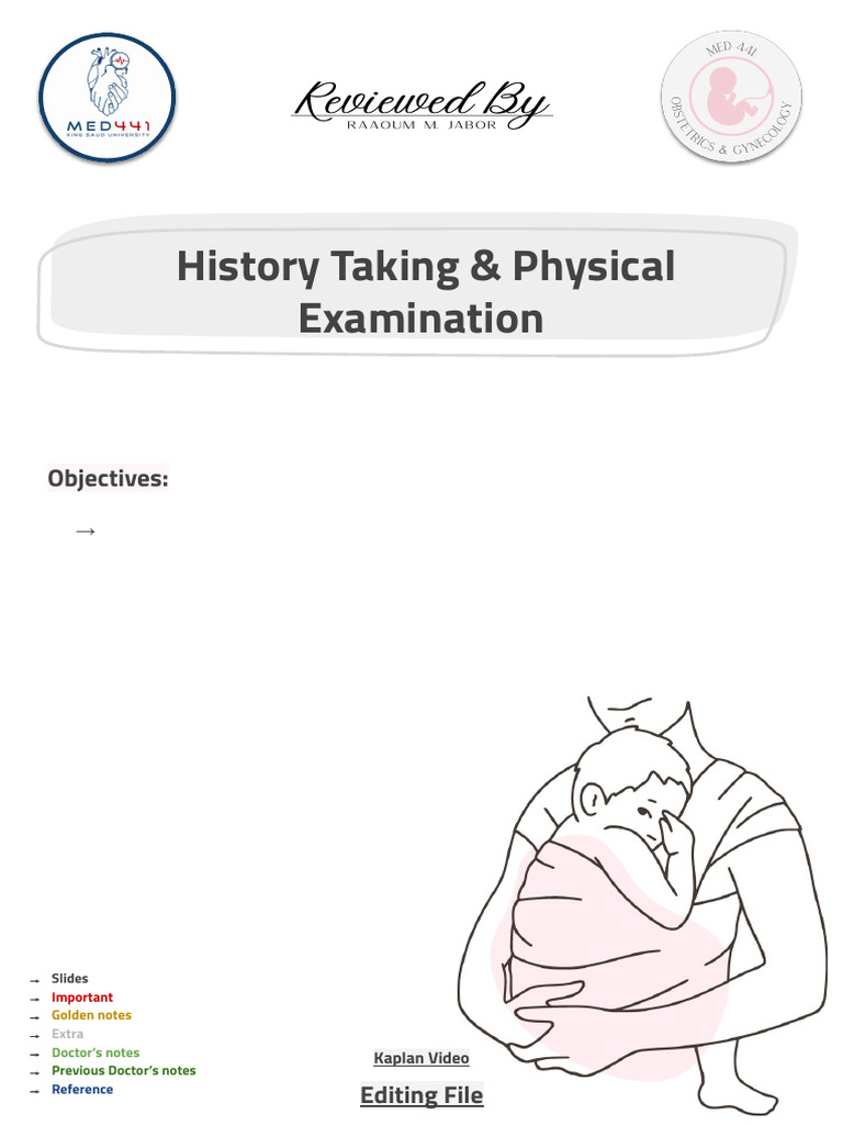 L2- History Taking & Physical Examination - Med441 | PDF