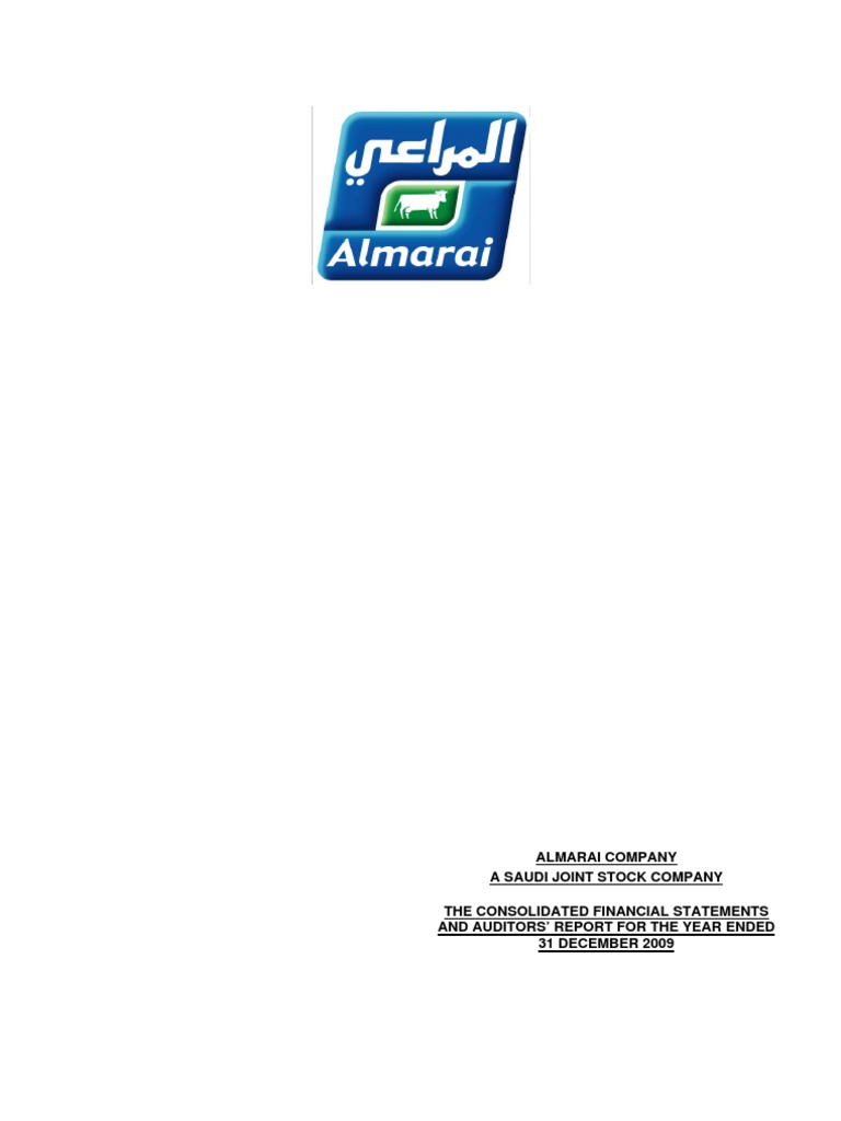 Almarai Company 2009 Financial Statements and Auditors' Report | PDF ...