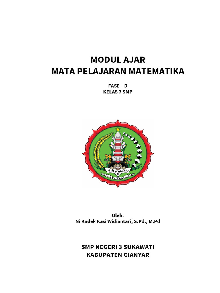 Modul Ajar D.7 Aljabar | PDF